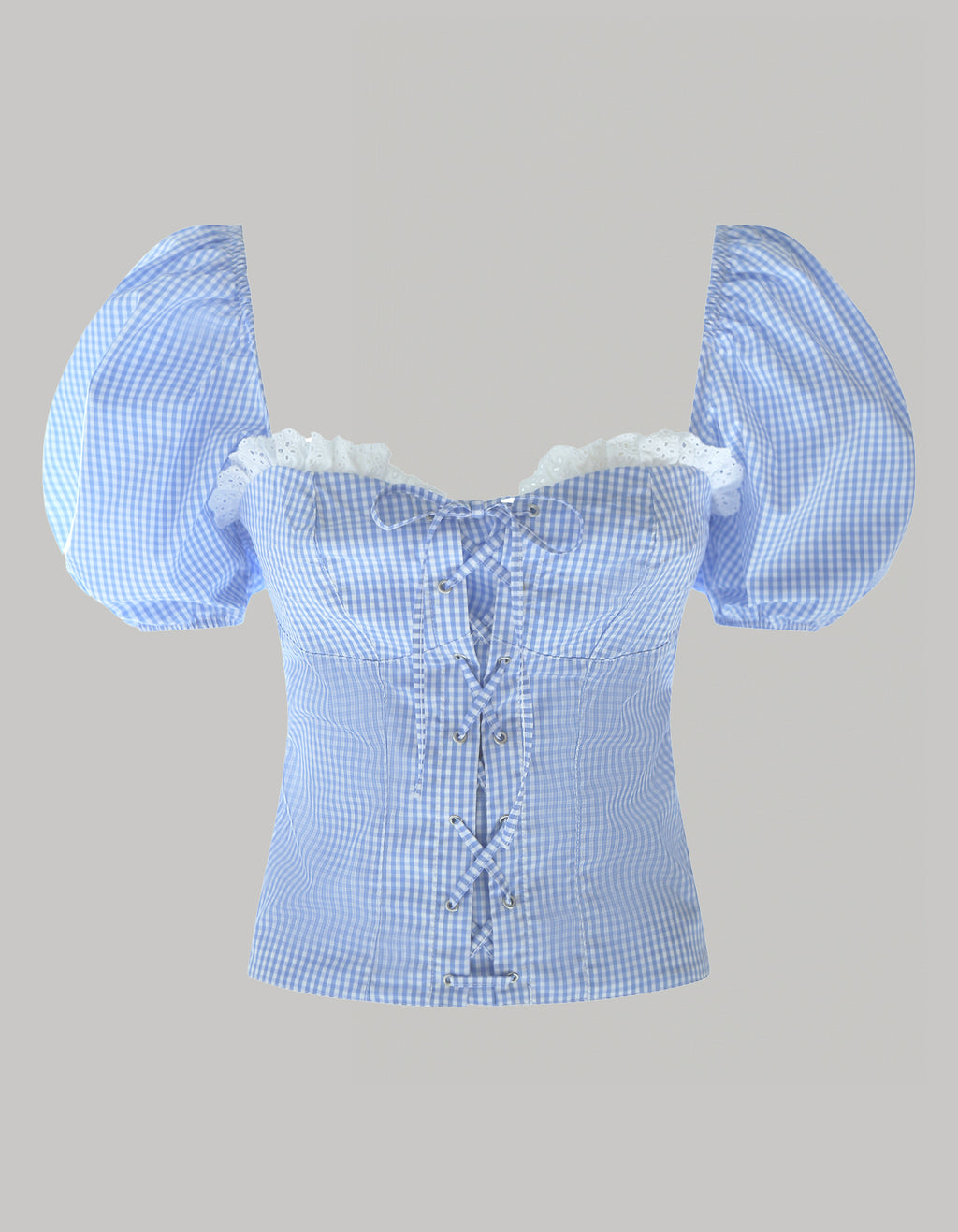 Anna Marie Blue Vichy Top – MEVLANI