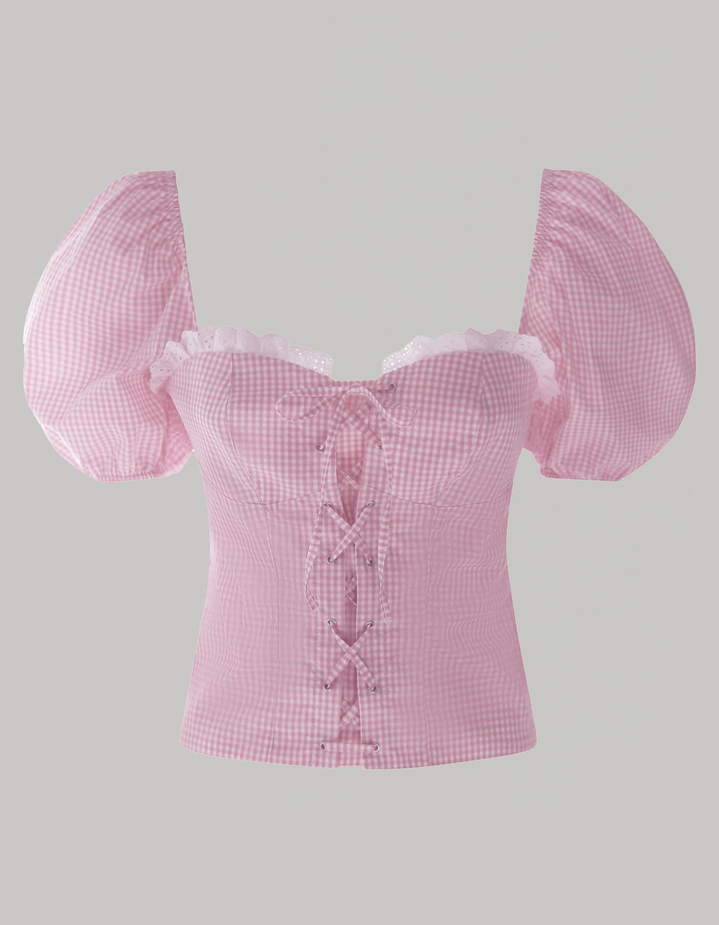 Anna Marie Pink Vichy Top – MEVLANI