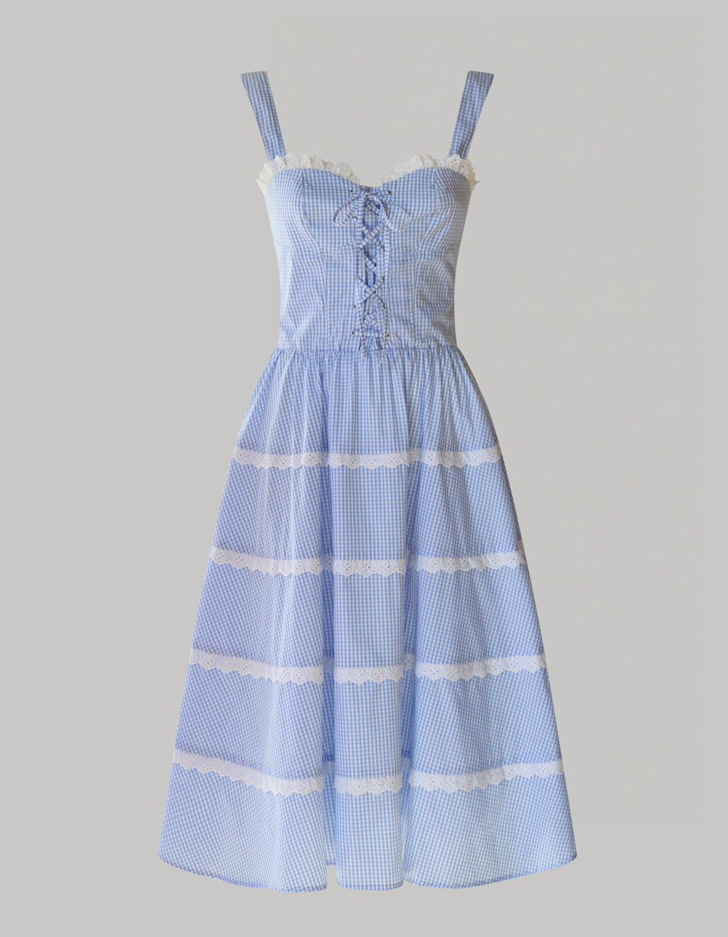 Brigitte Blue Vichy Dress – MEVLANI